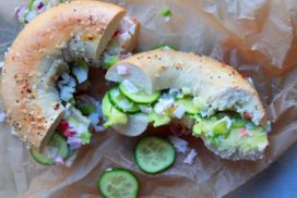 California Everything Bagel Sandwich - Asian Inspired Eats Food Blog