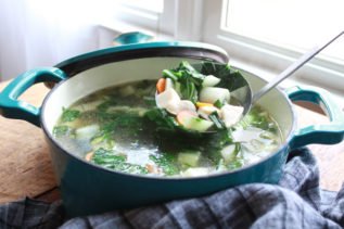 Easy Thai Clear Soup with Chicken and Tofu - Asian Inspired Eats Food Blog