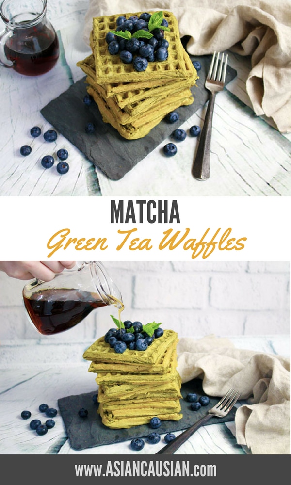 Matcha Green Tea Waffles Recipe - Asian Inspired Eats Food Blog