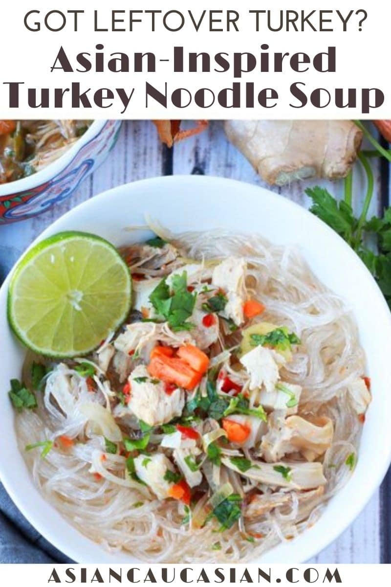 Asian-Inspired Turkey Noodle Soup - Asian Inspired Eats Food Blog