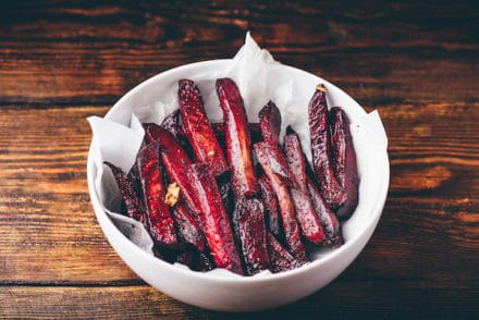 Oven Baked Beet Fries with Spicy Aioli - Asian Inspired Eats Food Blog