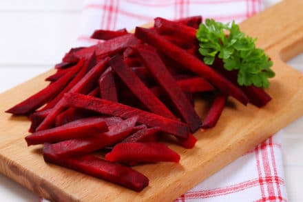 Oven Baked Beet Fries with Spicy Aioli - Asian Inspired Eats Food Blog