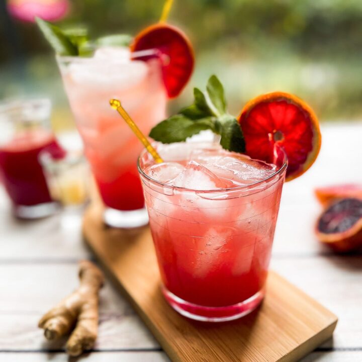 Minty Ginger Gin Fizz Cocktail - Asian Inspired Eats Food Blog