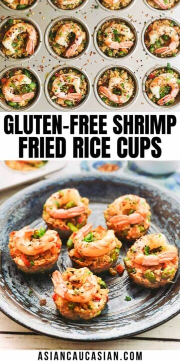 Shrimp Fried Rice Cups - Asian Inspired Eats Food Blog