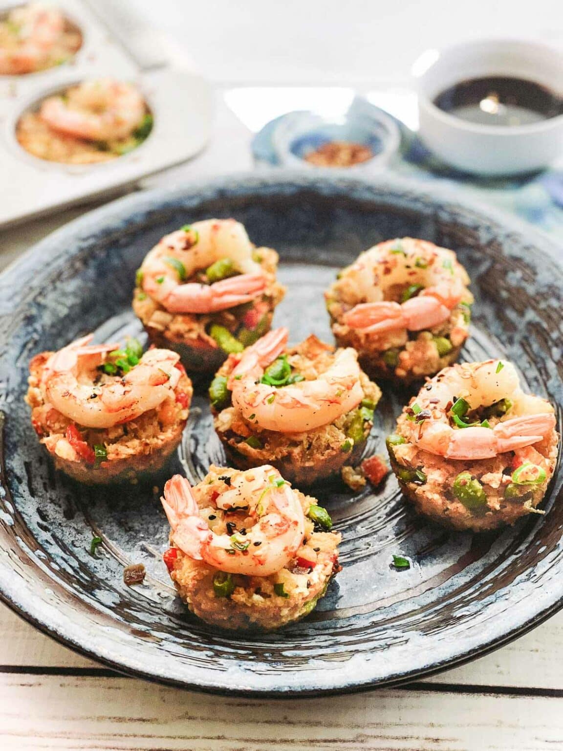 Shrimp Fried Rice Cups - Asian Inspired Eats Food Blog