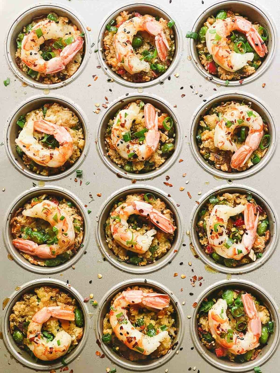 Shrimp Fried Rice Cups - Asian Inspired Eats Food Blog