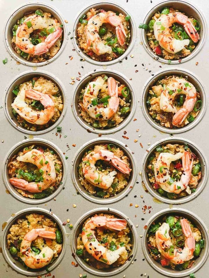 Shrimp Fried Rice Cups - Asian Inspired Eats Food Blog