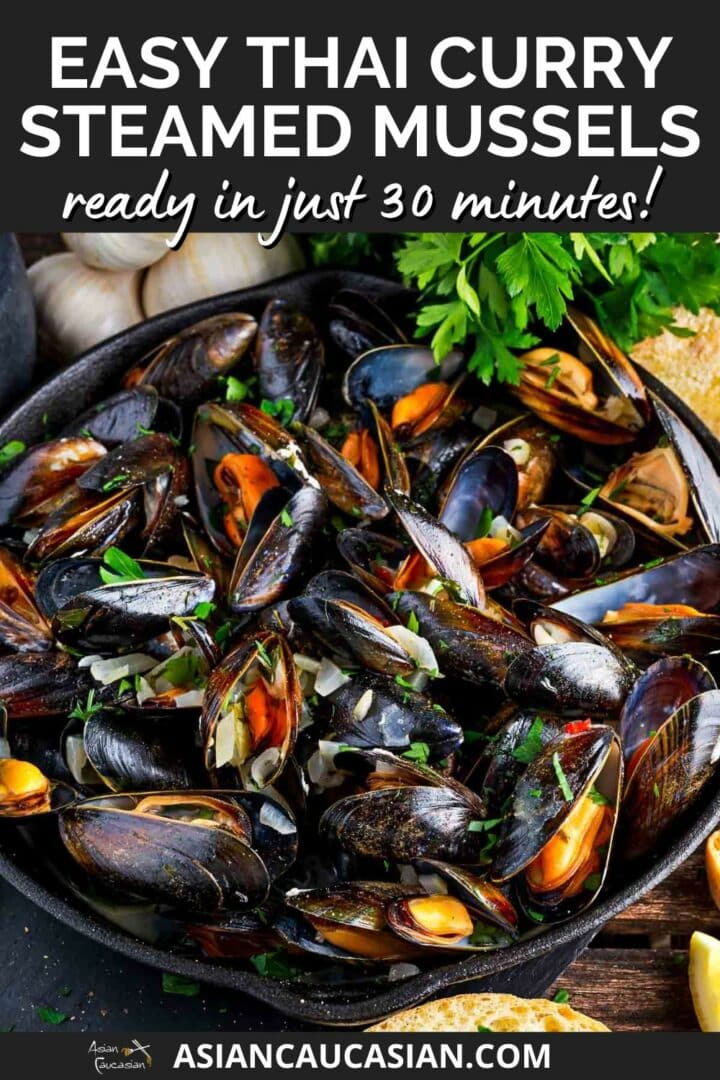 Thai Curry Steamed Mussels - Asian Inspired Eats Food Blog