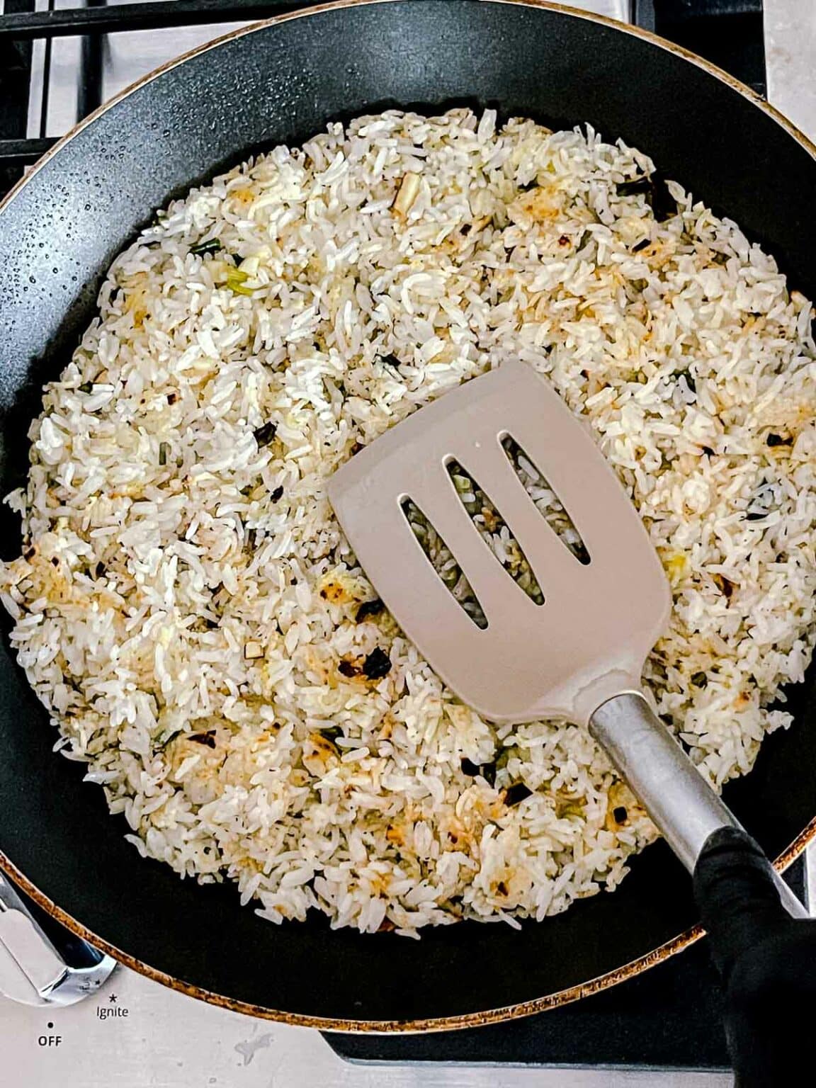 Crispy Rice with Ginger and Scallions - Asian Inspired Eats Food Blog