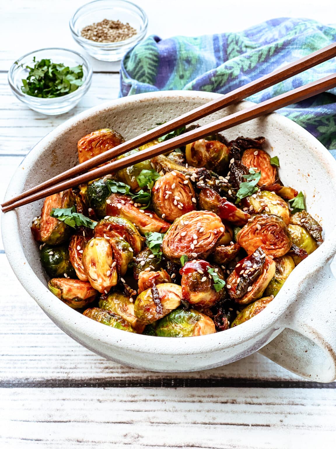 Air Fryer Brussels Sprouts with Gochujang - Asian Inspired Eats Food Blog