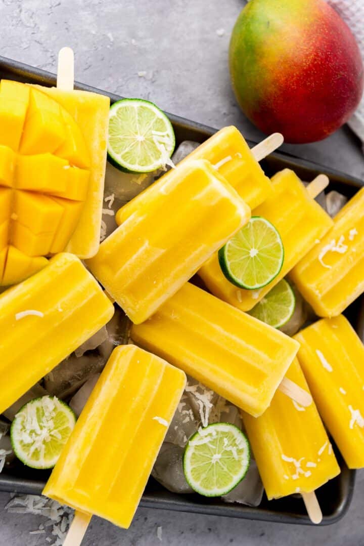 Mango Coconut Lime Popsicles - Asian Inspired Eats Food Blog