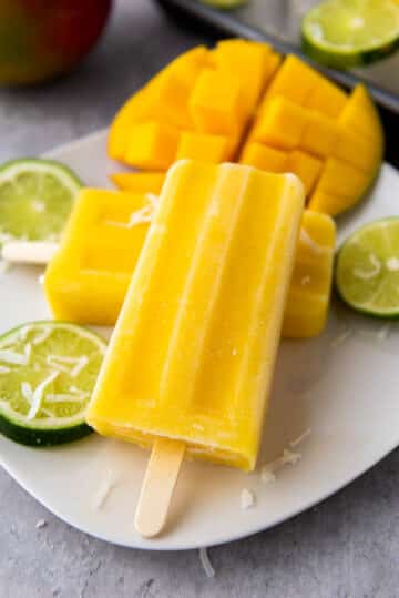 Mango Coconut Lime Popsicles - Asian Inspired Eats Food Blog