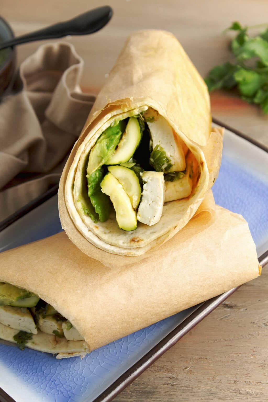 Oven Grilled Tofu and Zucchini Wraps: Super Healthy Recipe - Asian ...